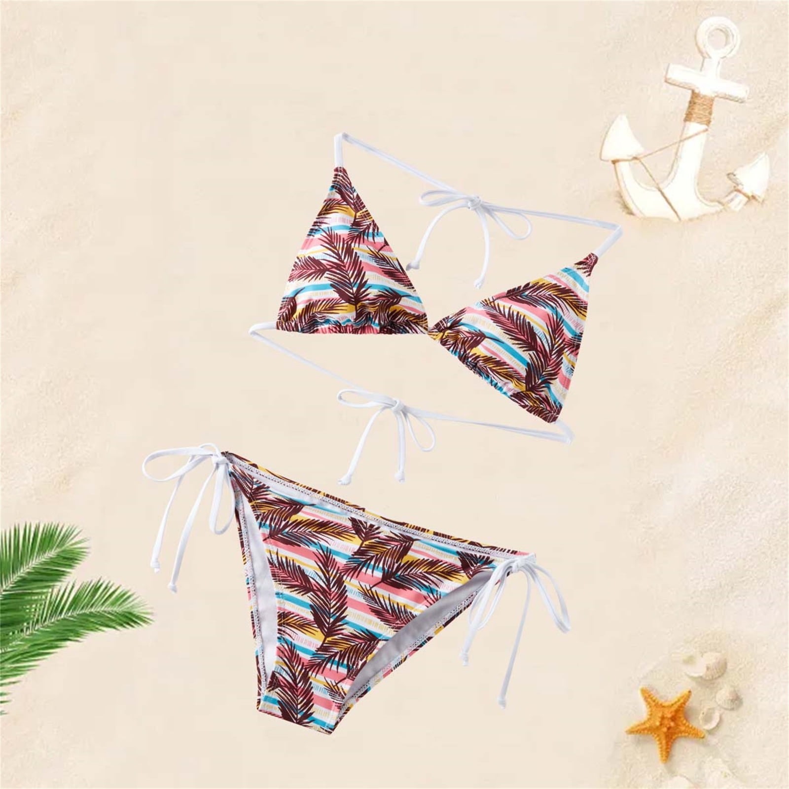 Hiii Two Pieces,Adult Women,Sexy Spaghetti String Bikini Top and Bottom ...