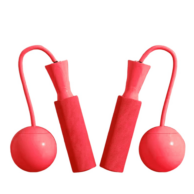 Hiii Weighted Ropeless Jump Rope for All Ages, Anti-Tangle PVC Wire Red ...