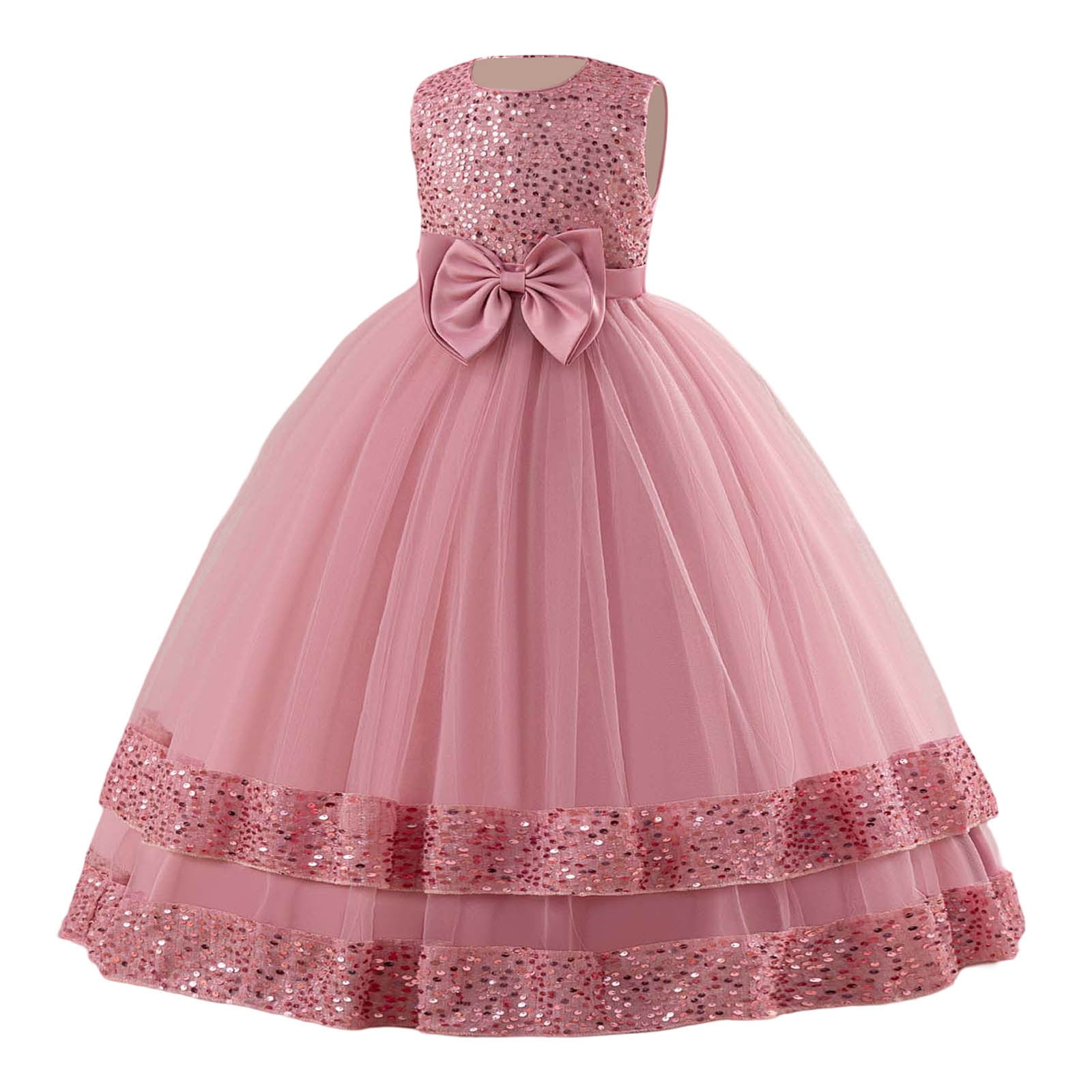 Hiijoy Big Girls Sequin Wedding Party Dress Pageant Gown Birthday ...