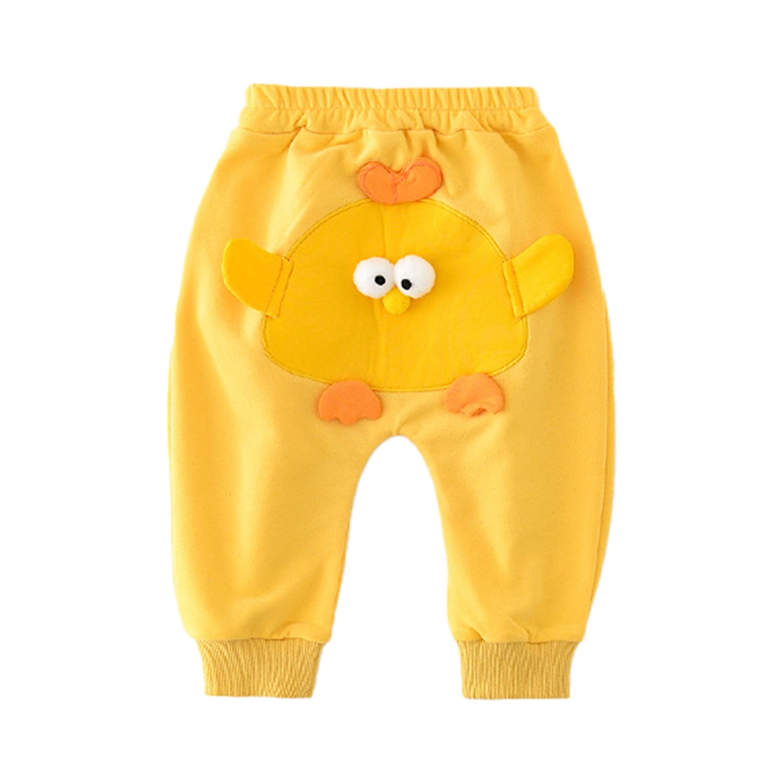 Hiijoy Boys Cartoon Chick Pants High Waisted Casual Cute Trousers Baby ...