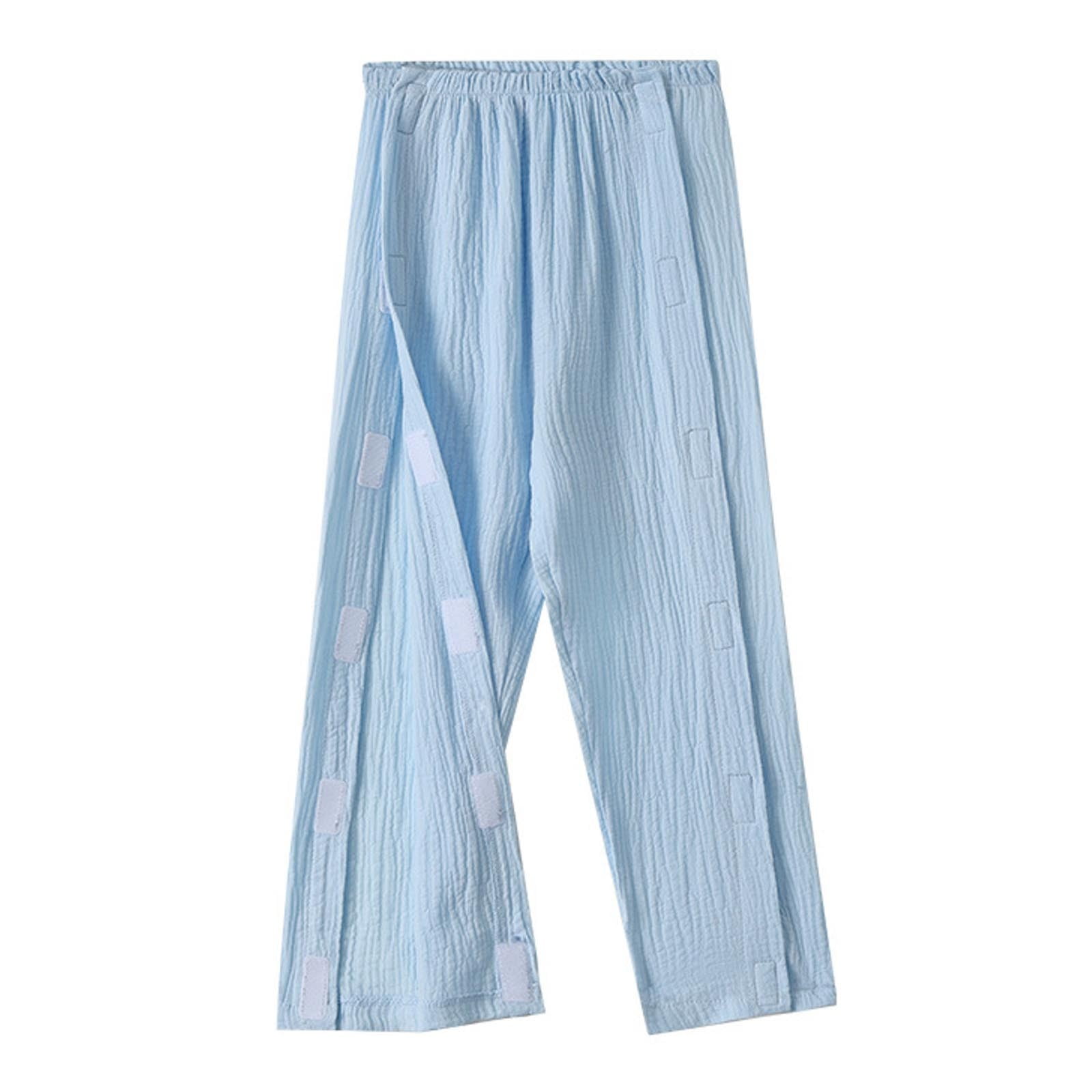 Hiijoy Little Boys Pants Velcro Side Open Pants Solid Casual ...