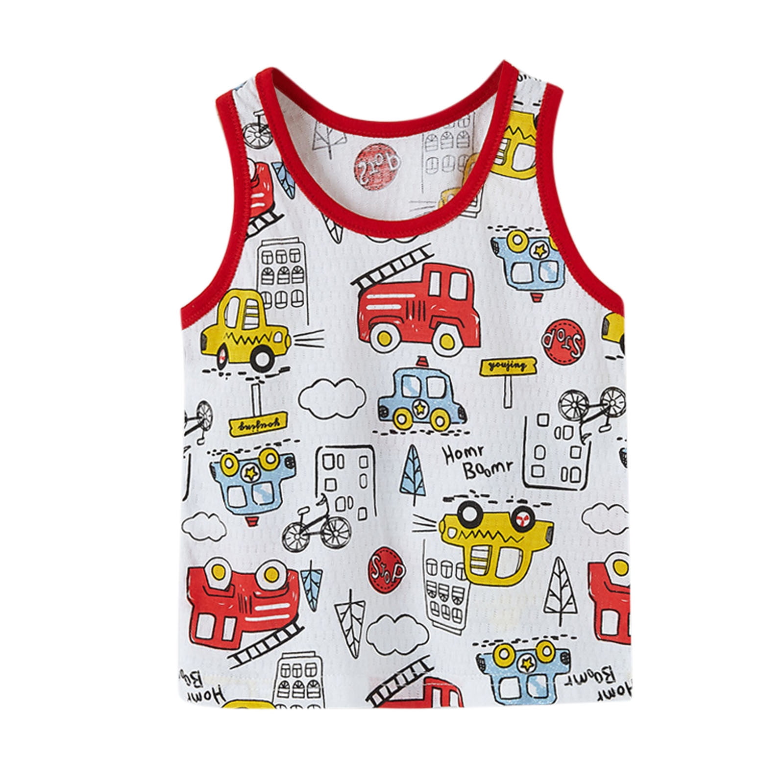 Hiijoy Little Boys Tank Top Cartoon Print Racerback Vest Summer ...