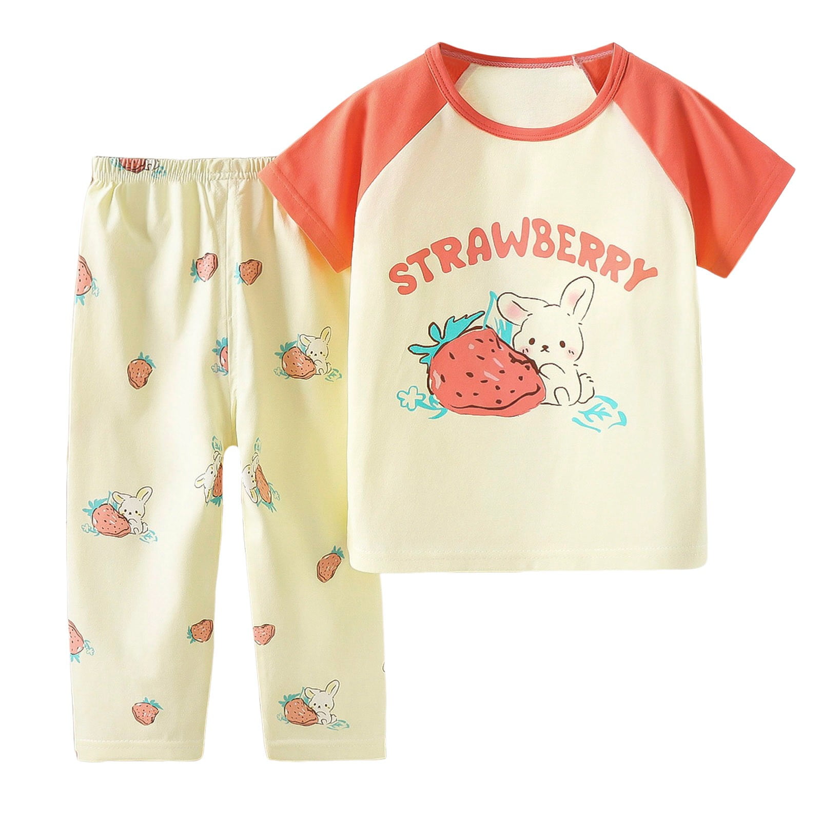Hiijoy Little Girls 2-Piece Pajamas Cartoon Snug Fit Cotton Sleepwear ...