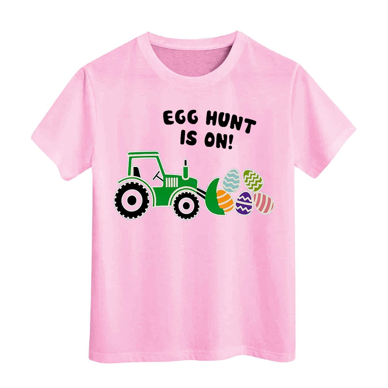 Hiijoy Short Sleeve Graphic T-Shirt for Girls Easter T Shirt Casual ...