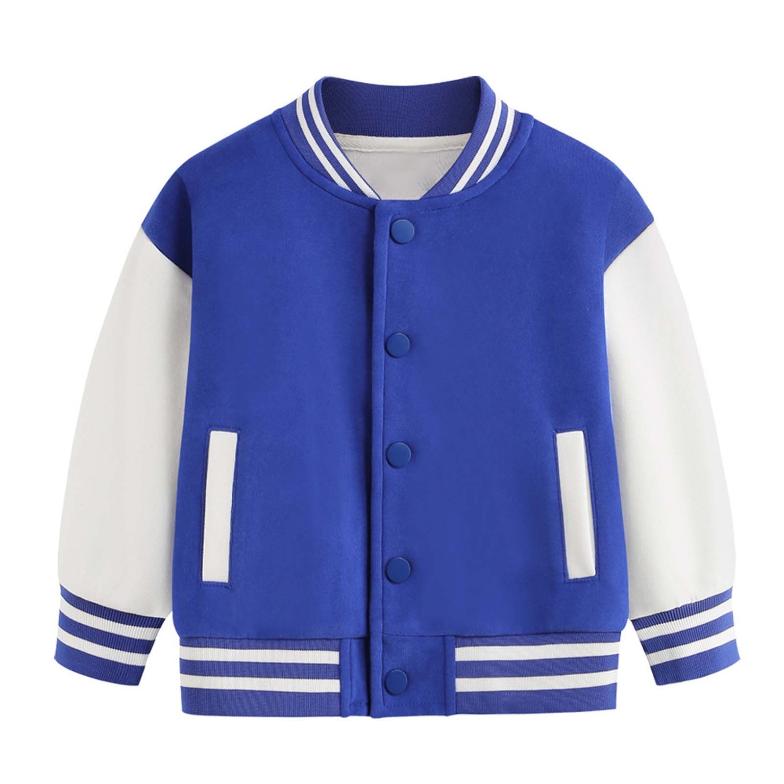 Hiijoy Toddler Boys Baseball Jacket Kids Casual Long Sleeved Coat ...