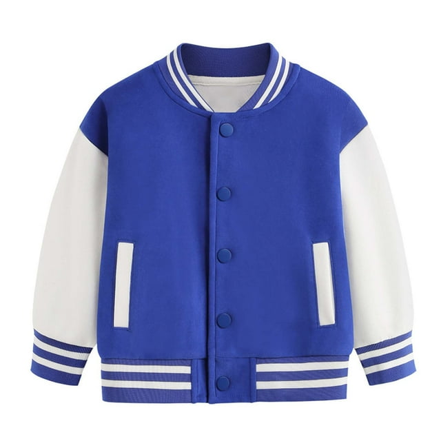Hiijoy Toddler Boys Baseball Jacket Kids Casual Long Sleeved Coat ...