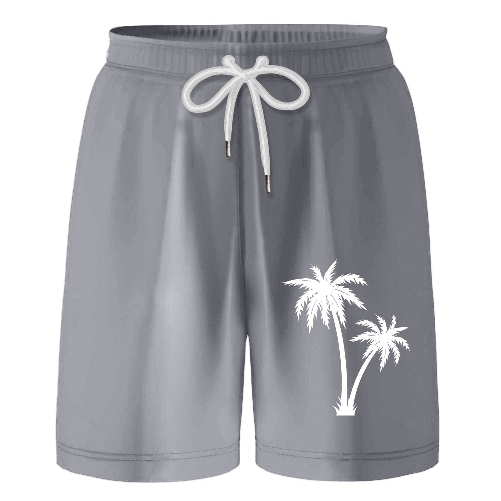 Hiijoy Tween Boy's Cotton French Terry Shorts Coconut Tree Print Beach Shorts, Sizes 16-18Y ...
