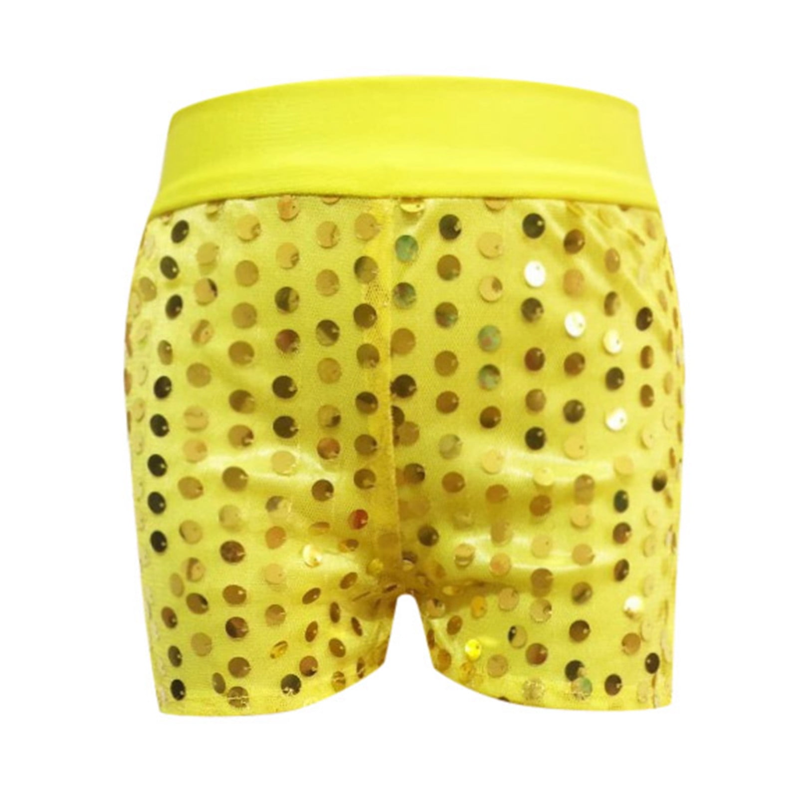 Hiijoy Tween Girls Sequins Glitter Shorts Slim Fit Stretch Stage ...