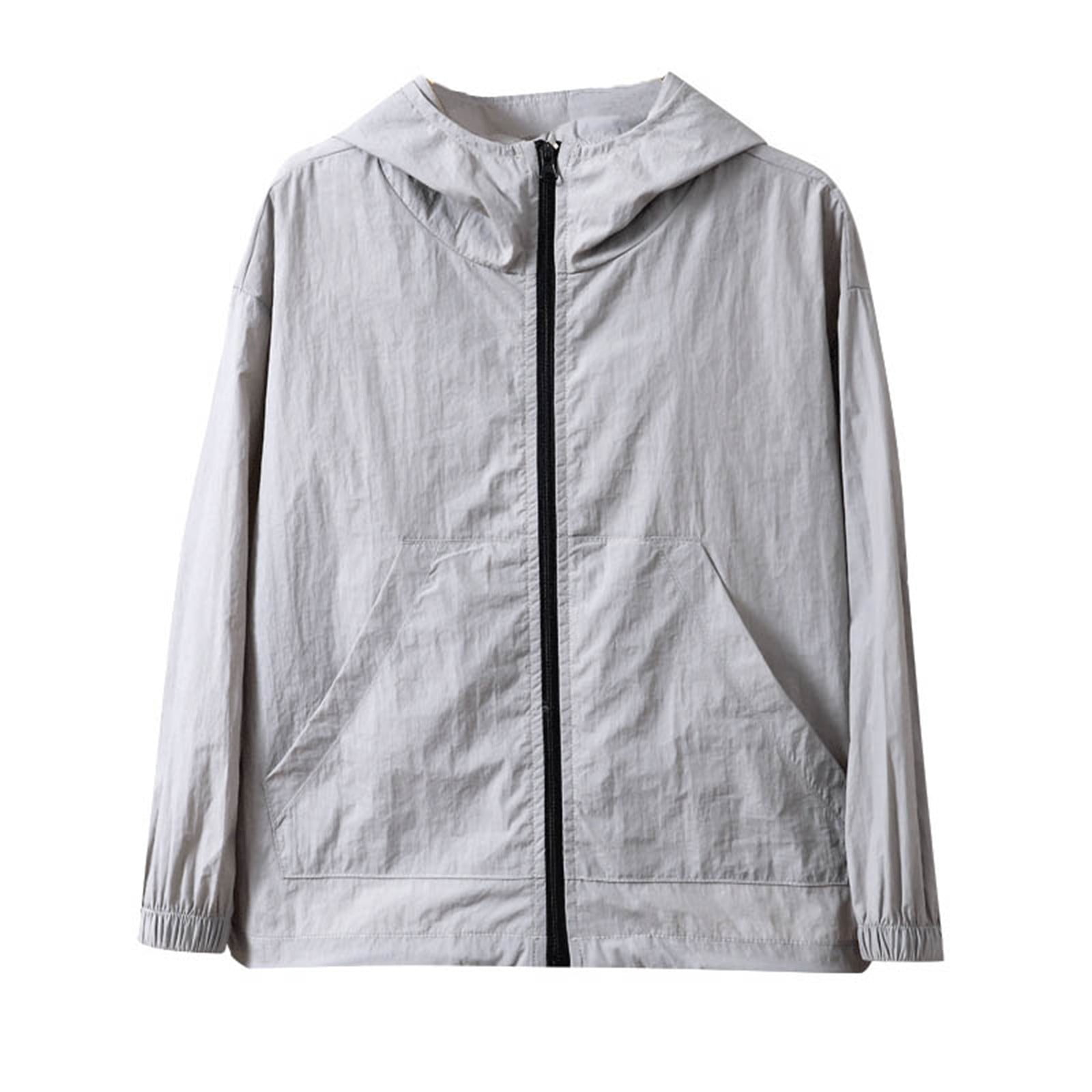 Hiijoy Tween Girls Sun Protection Jacket Summer Lightweight Zip-Up Coat ...