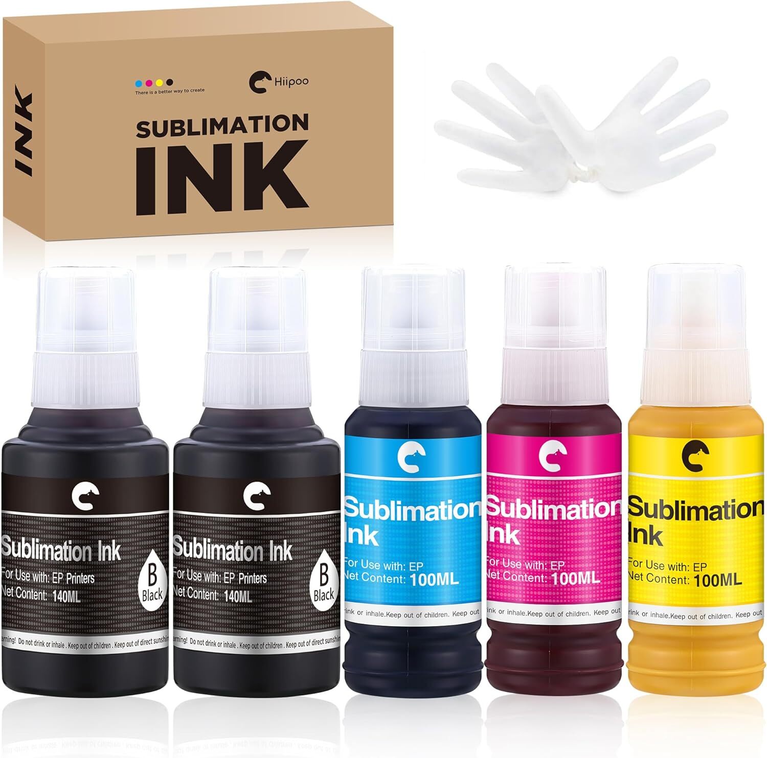 Hiipoo Sublimation Ink Work compatible with Supertank Inkjet Printers ...