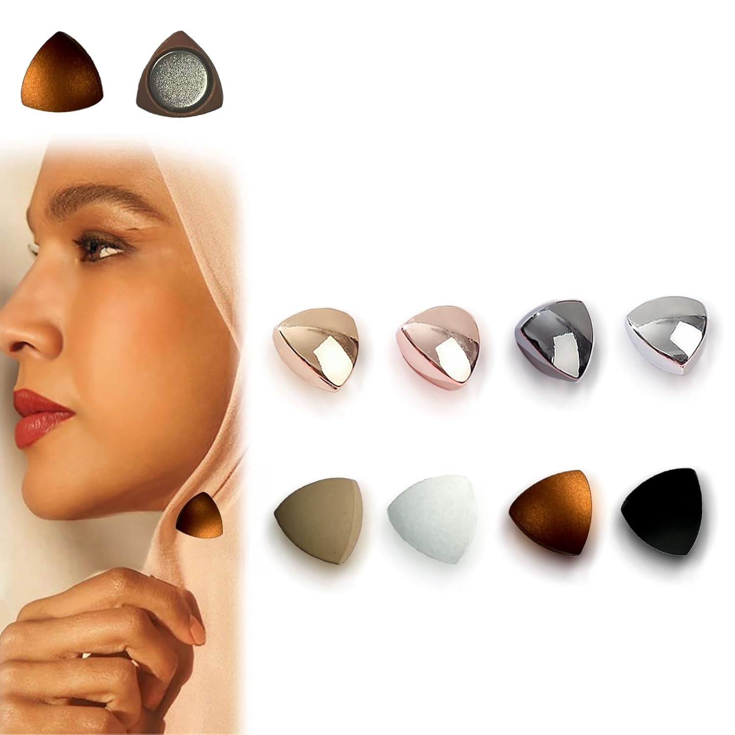 Hijab Magnetic PinsMultiUse Electroplating and Painting Process Scarf PinsStrongest Commercial ...