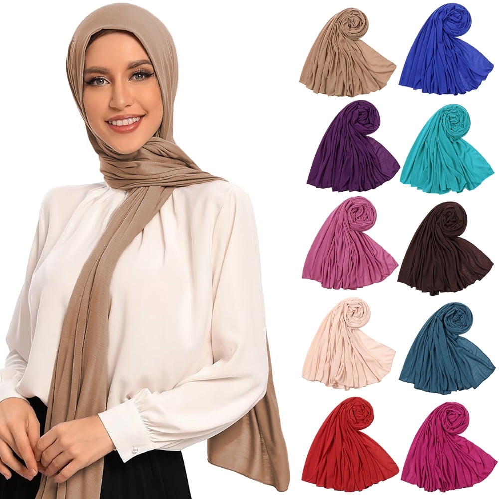 Hijab Scarfs for Women All Weather, Premium Muslim Head Scarf Hijab ...