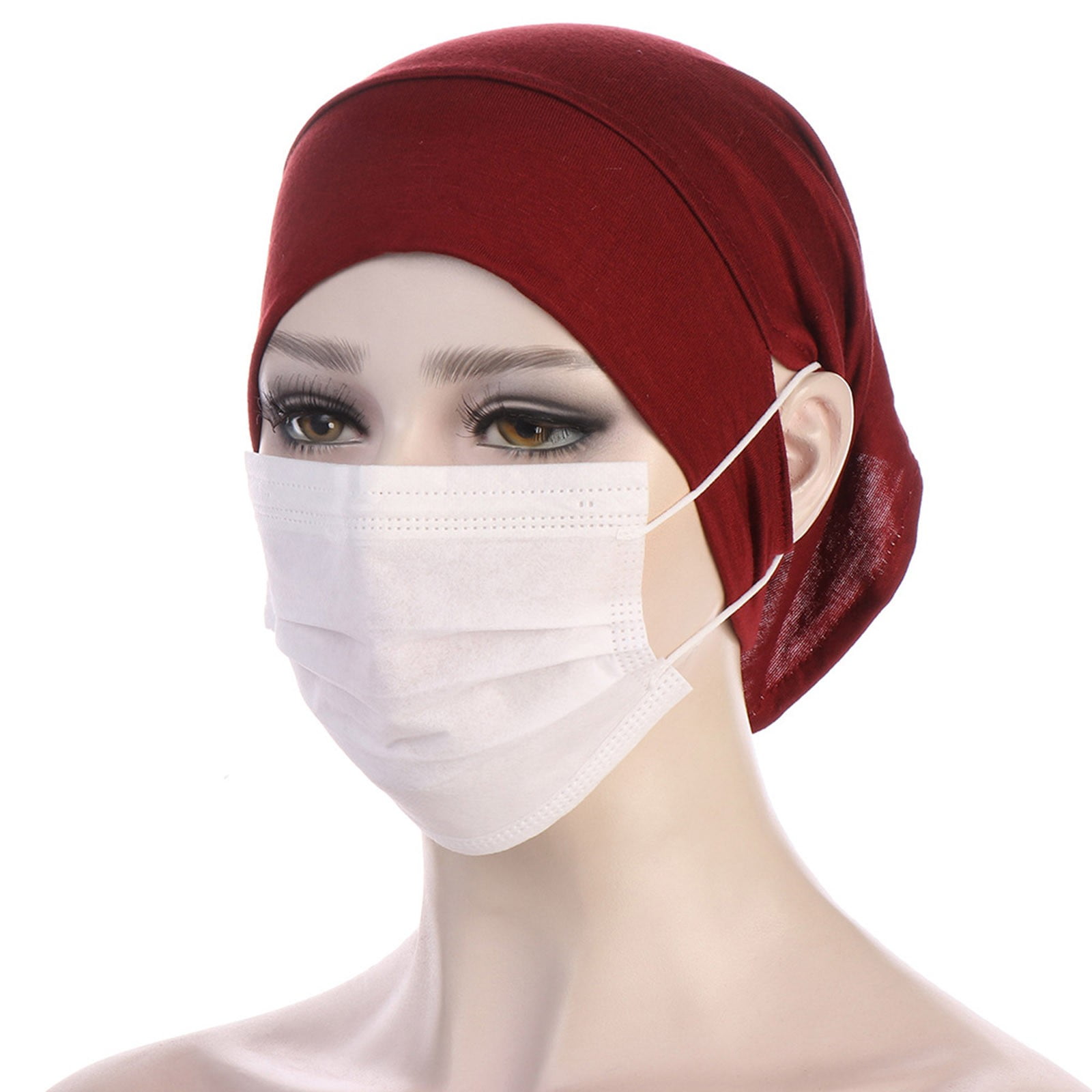 Hijab Undercap With Ear Hole Underscarf Inner Cap Hijabs Bonnet Caps ...