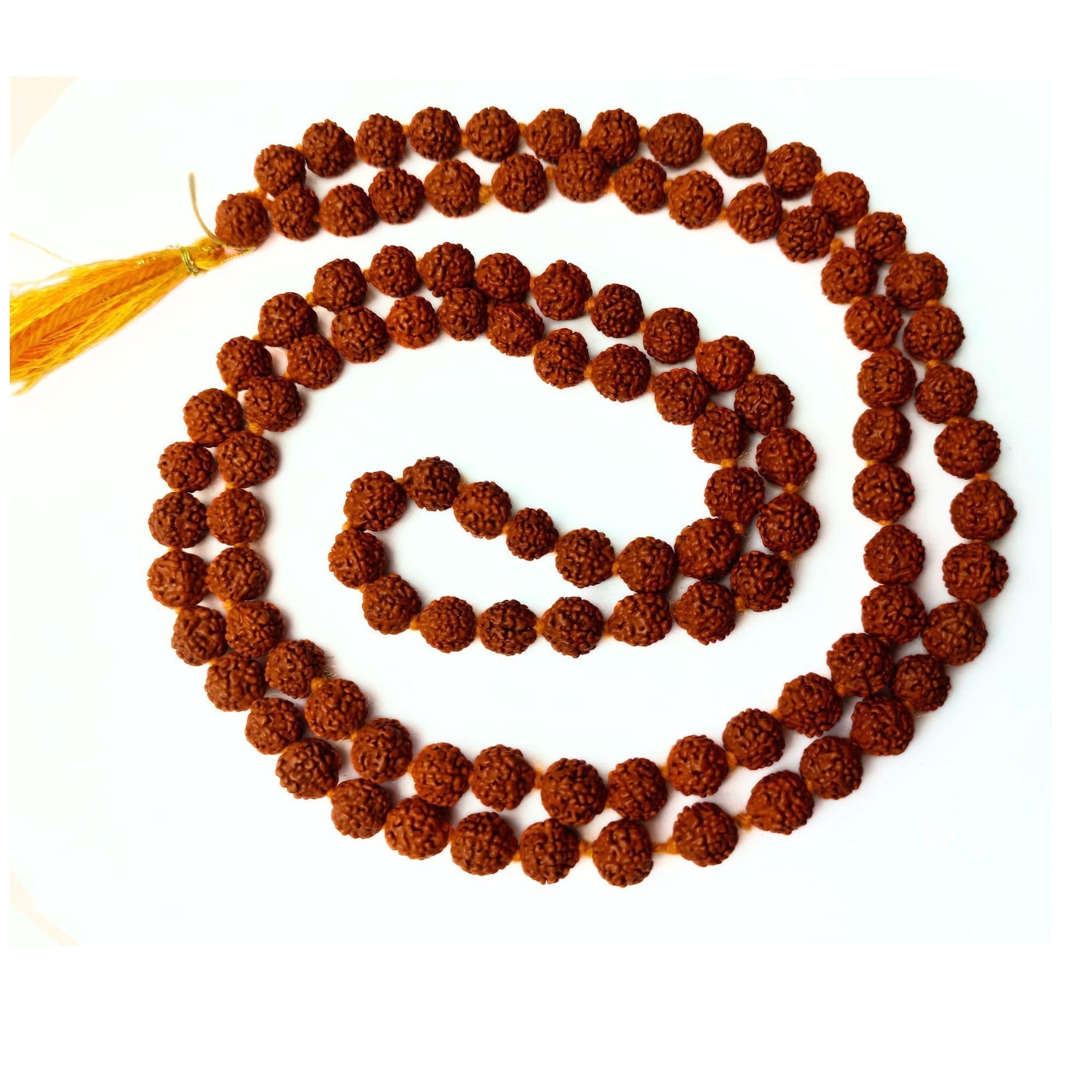Hijet 108 Rudraksha Jaap Mala,Knotted Chanting Mala,8 mm,(Prayer Beads ...