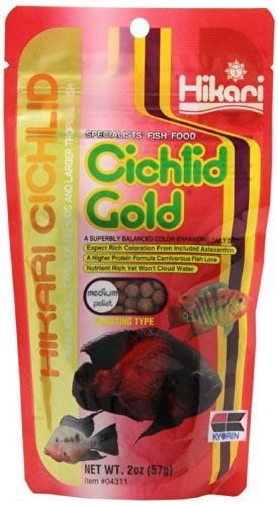 Hikari Cichlid Gold Medium Pellet Fish Food, 2 Oz - Walmart.com