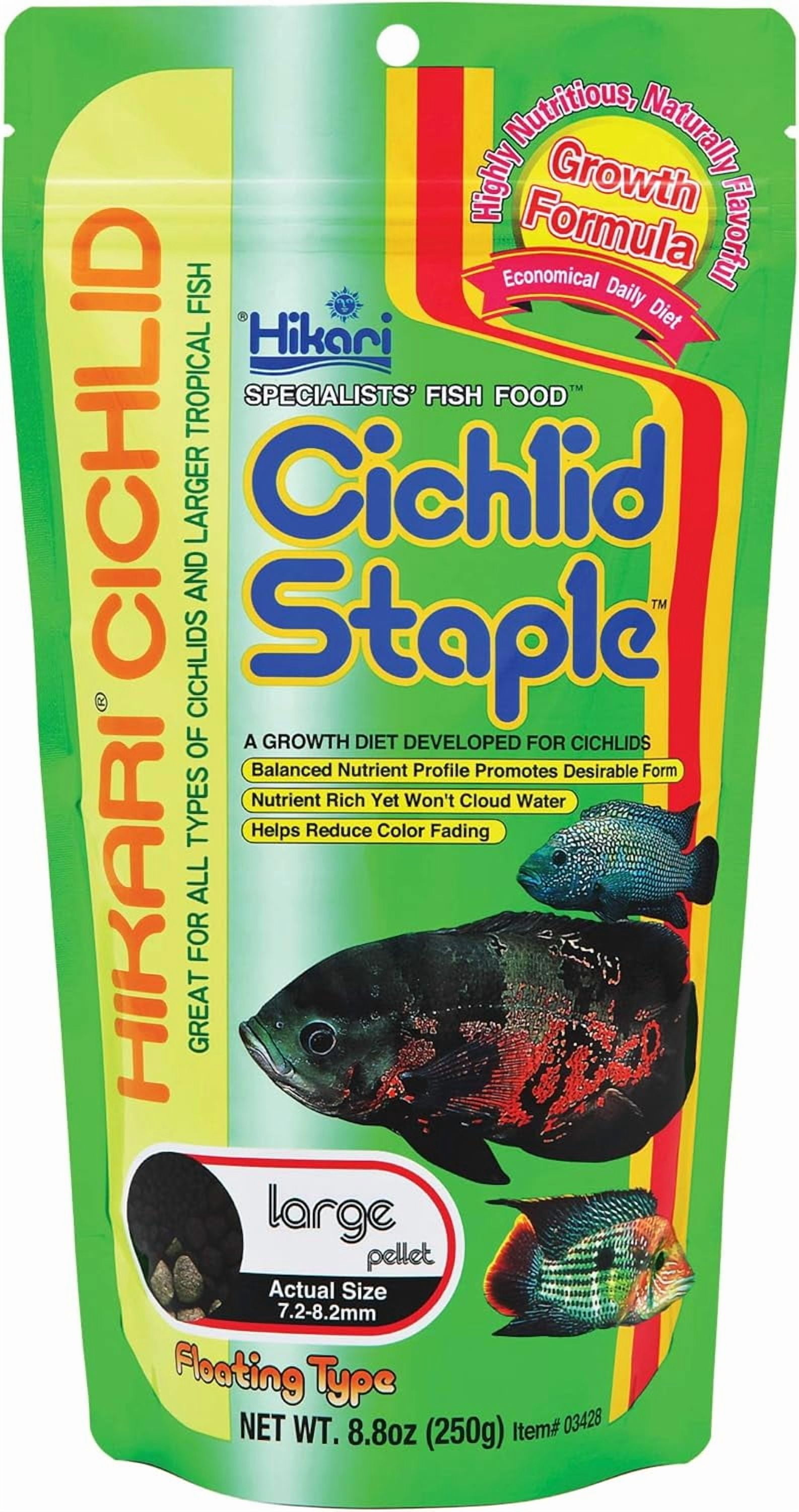 Hikari Tropical Cichlid Staple Large Pellet Fish Food, High in Vitamin ...