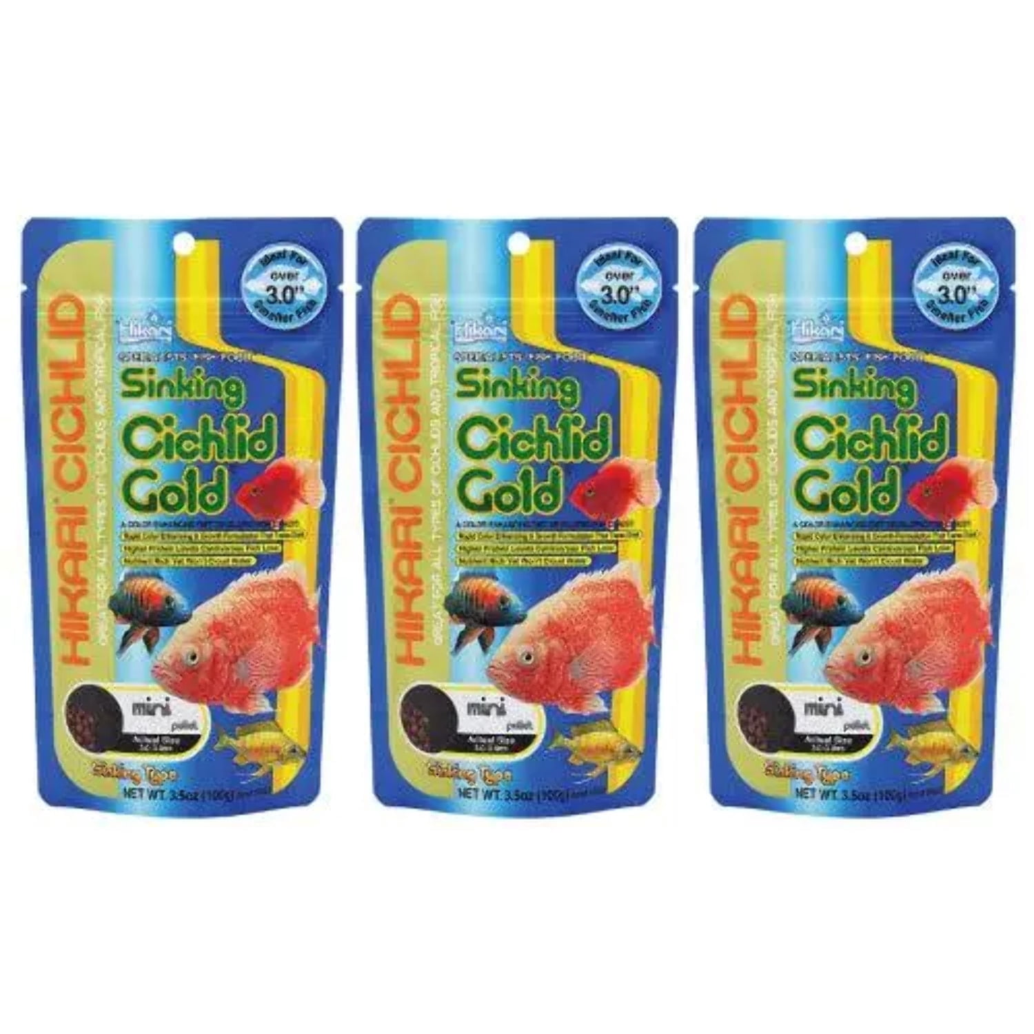 Hikari Sinking Cichlid Gold Pellets Fish Food, Mini 3.5oz. - Walmart.com