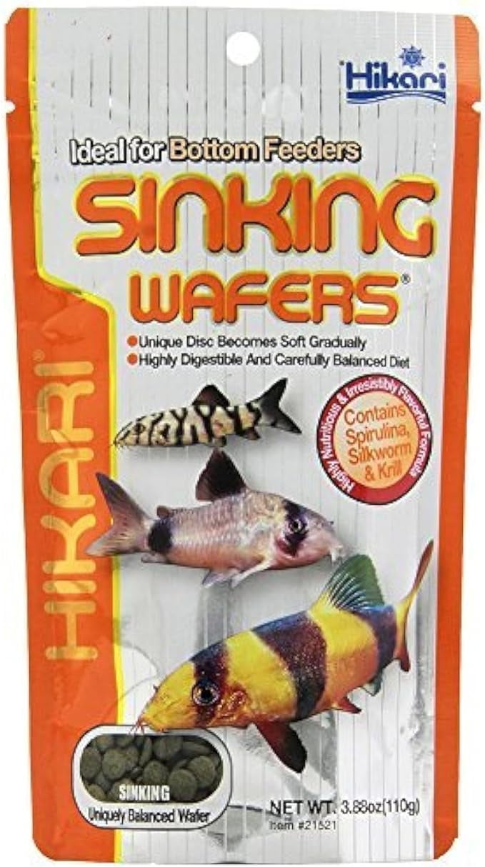 Hikari Tropical Sinking Wafers for Catfish, Loaches and Bottom Feeders 3.88 Ounces [2-Pack ...