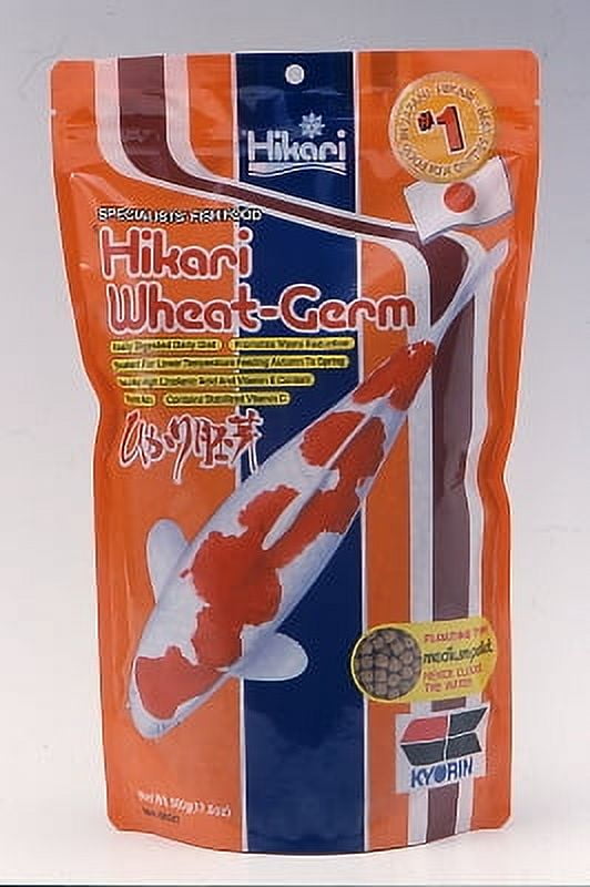 Hikari Wheat-Germ Floating Pellet Fish Food for Koi and Goldfish, 17.6 ...