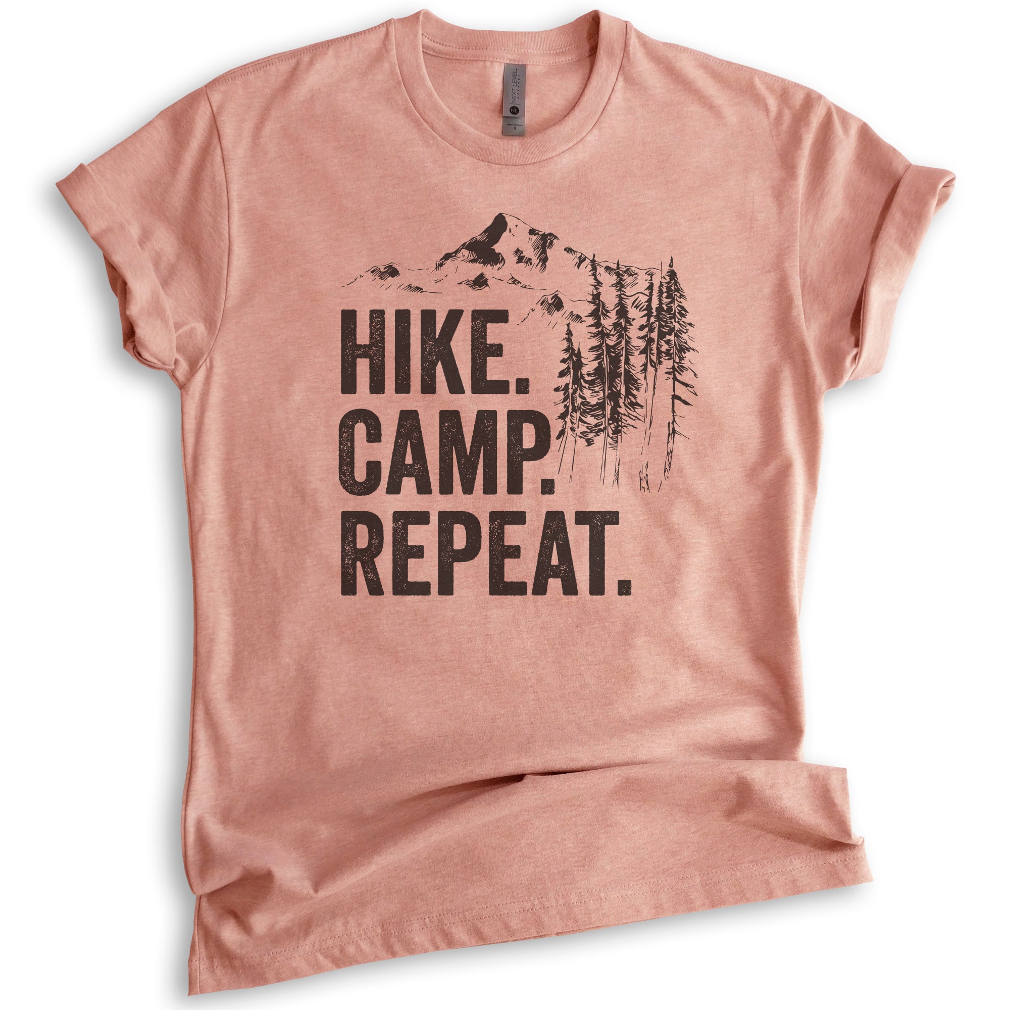 Hike Camp Repeat T-shirt, Unisex Women's Men's Shirt, Hike Shirt ...