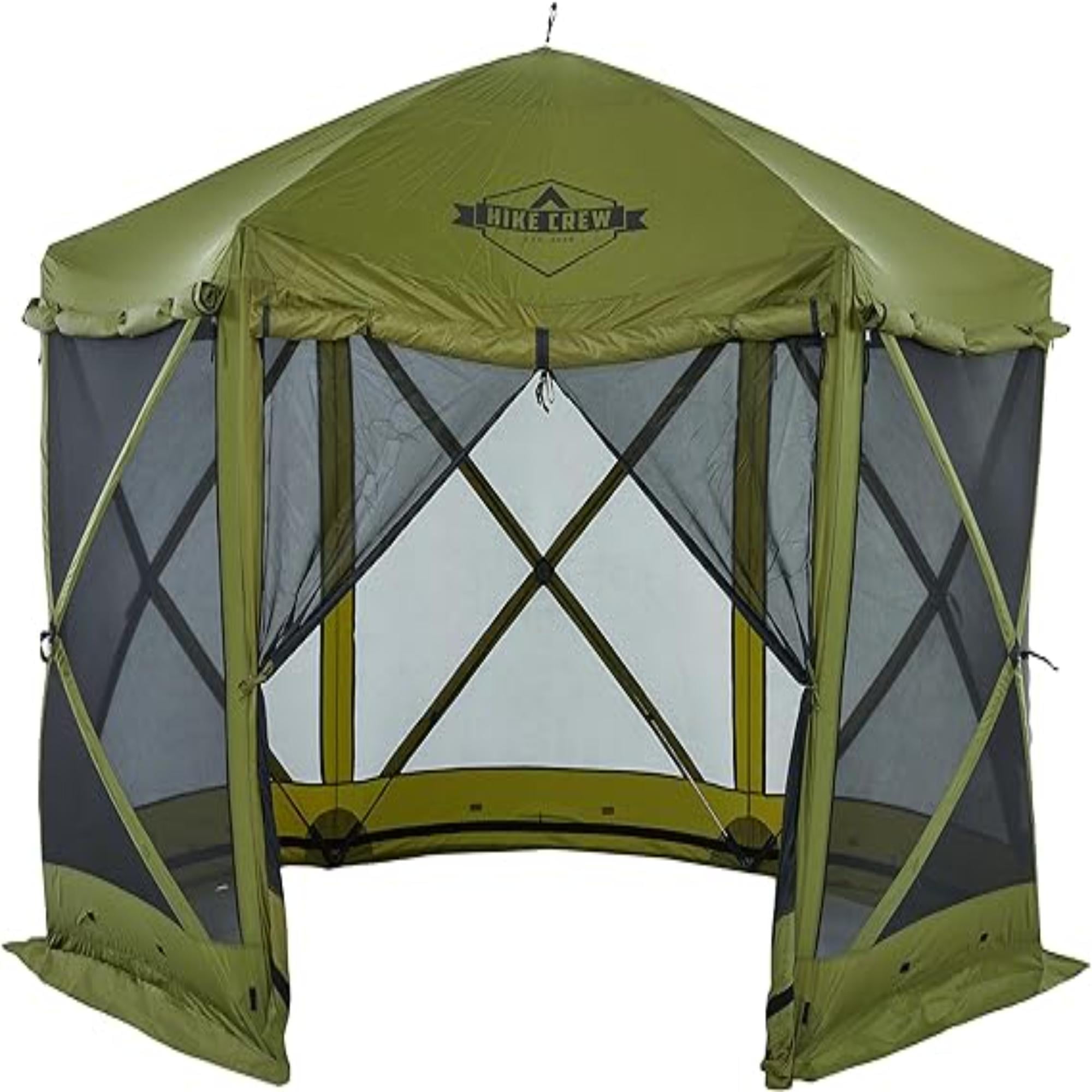 Hike Crew 12' x 12' Outdoor Camping Canopy with Zippered Wind Panels ...