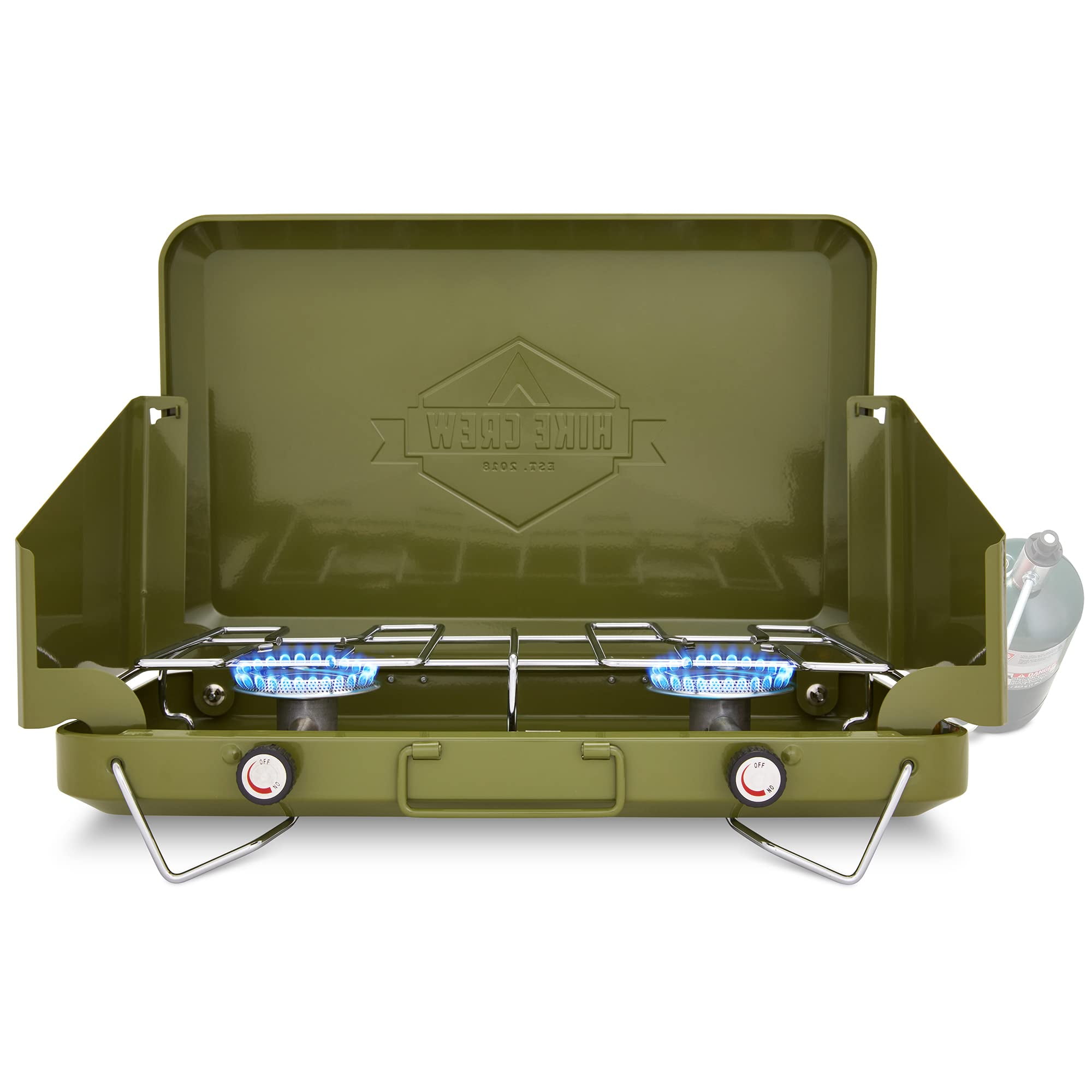 Hike Crew 2 Propane Burner Camping Stove, Portable Stove with Igniter ...