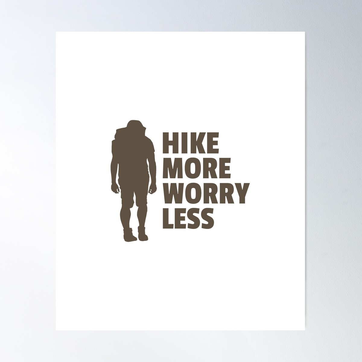 Hike More Worry Less Poster Wall Art, Modern Wall Decor For Living Room ...