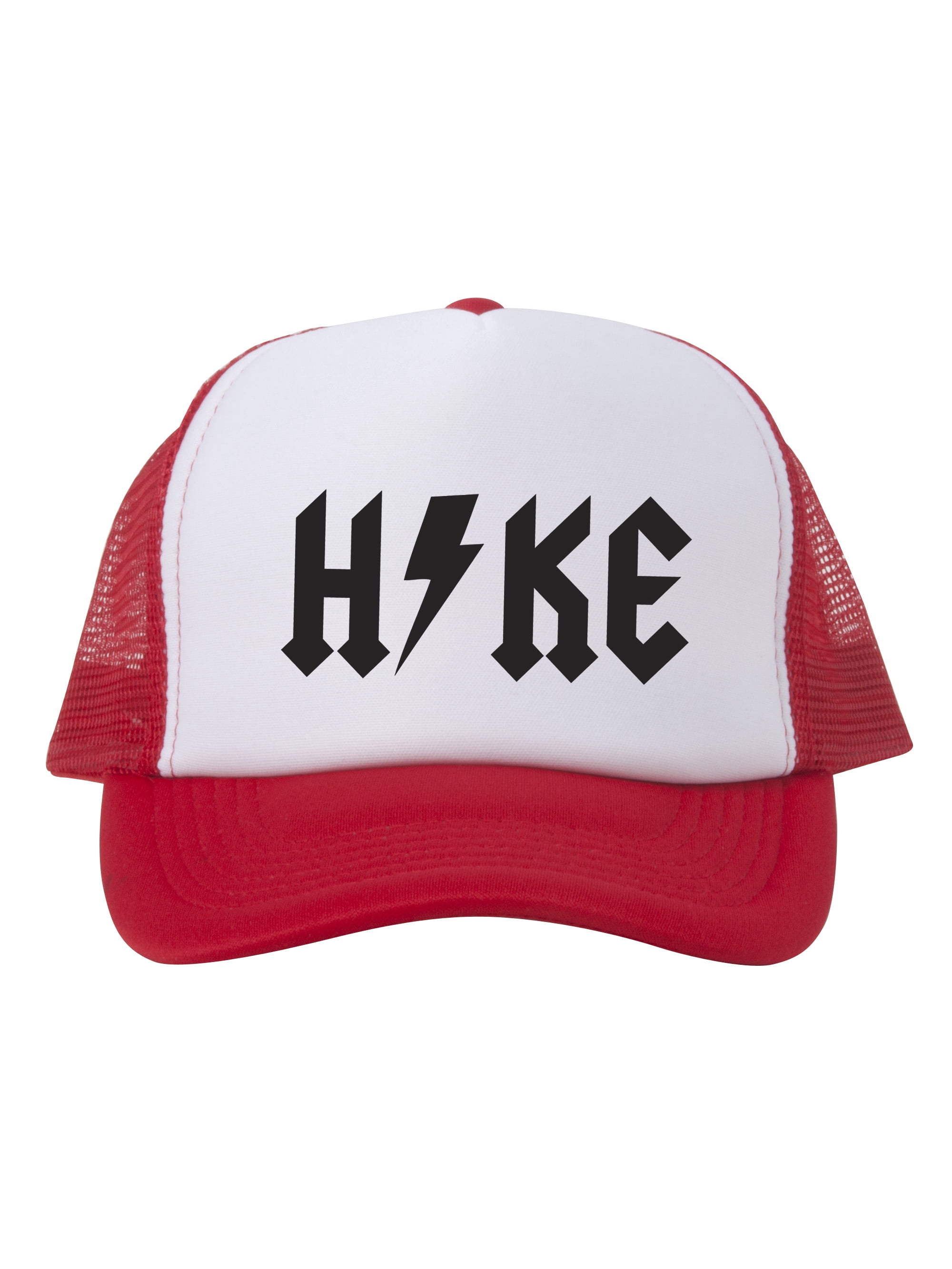 Hike Thunderbolt Adjustable Foam Mesh Trucker Hat - Red/White - Walmart.com