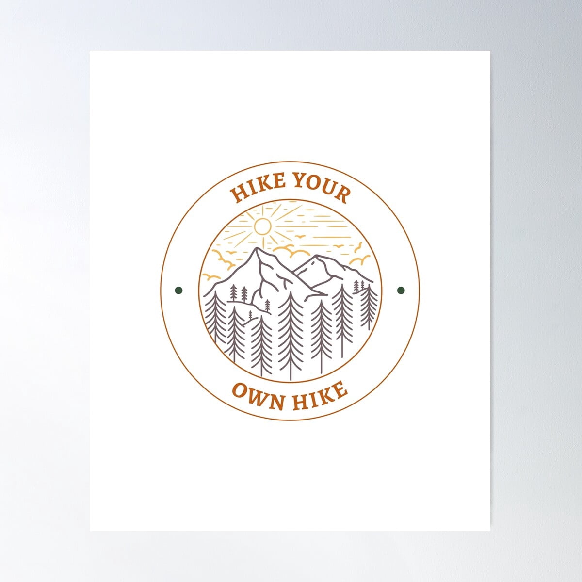Hike Your Own Hike Poster Wall Art, Modern Wall Decor For Living Room ...