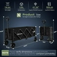 Hikemoon 34" Extra Long Collapsible Wagons Carts Foldable - Walmart.com