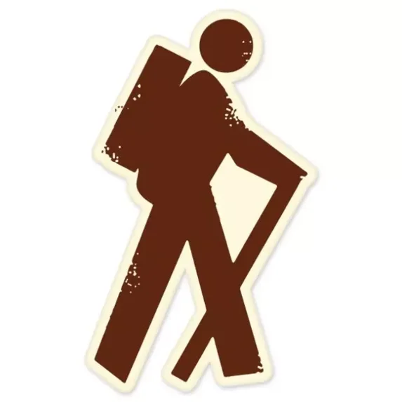 Hiker Hiking Window Bumper Sticker Phone Decal Water Bottle Stickers ...