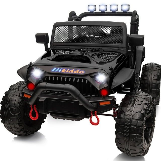 Hikiddo 12V 4WD Ride on Toy, 2-Seater Kids Ride-on Truck Electric Car ...