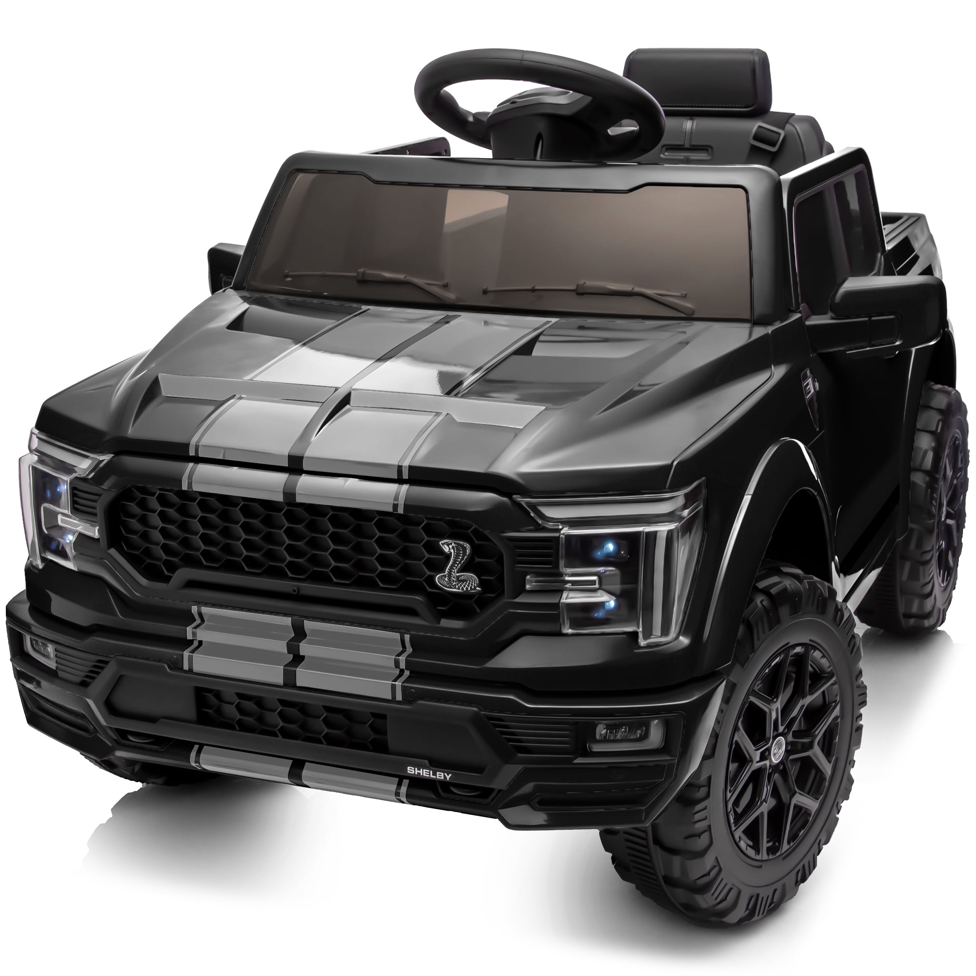Hikiddo 24V Ride On Police Car, Dual 200W Motors, Megaphone, Sirens ...