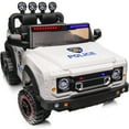 Hikiddo 24 Volt Kids Ride on Toy, 4WD 2 Seater Electric Ride-on Police ...