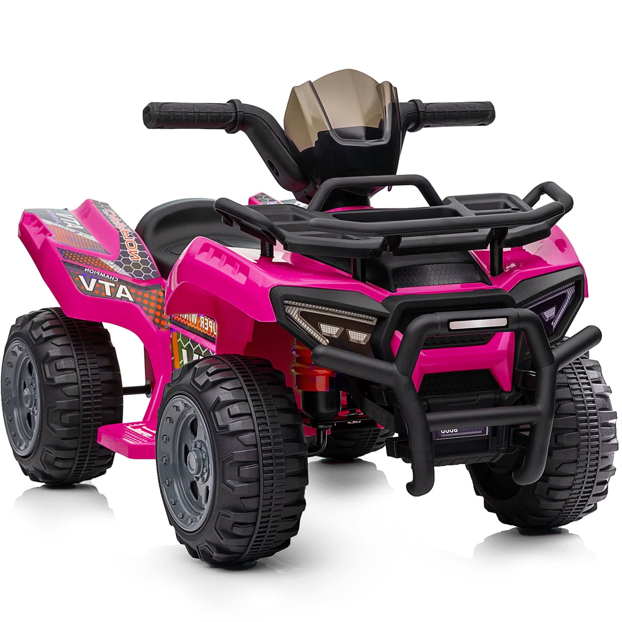 Hikiddo 6V Battery Powered Ride On ATV with Trailer, Kids Electric 4 ...
