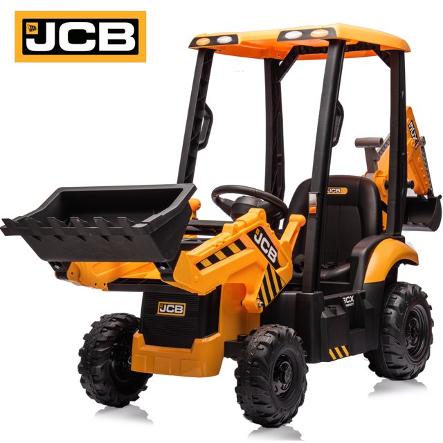 Hikiddo 12V JCB Licensed Ride-On Forklift for Toddlers, Motorized ...