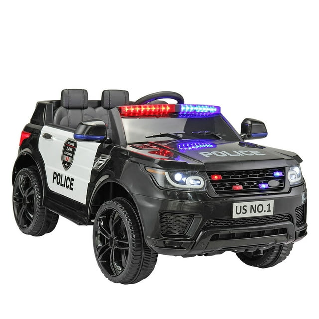 Hikids 12V Kid Ride On Police Cop Car Battery Powered Electric Truck ...