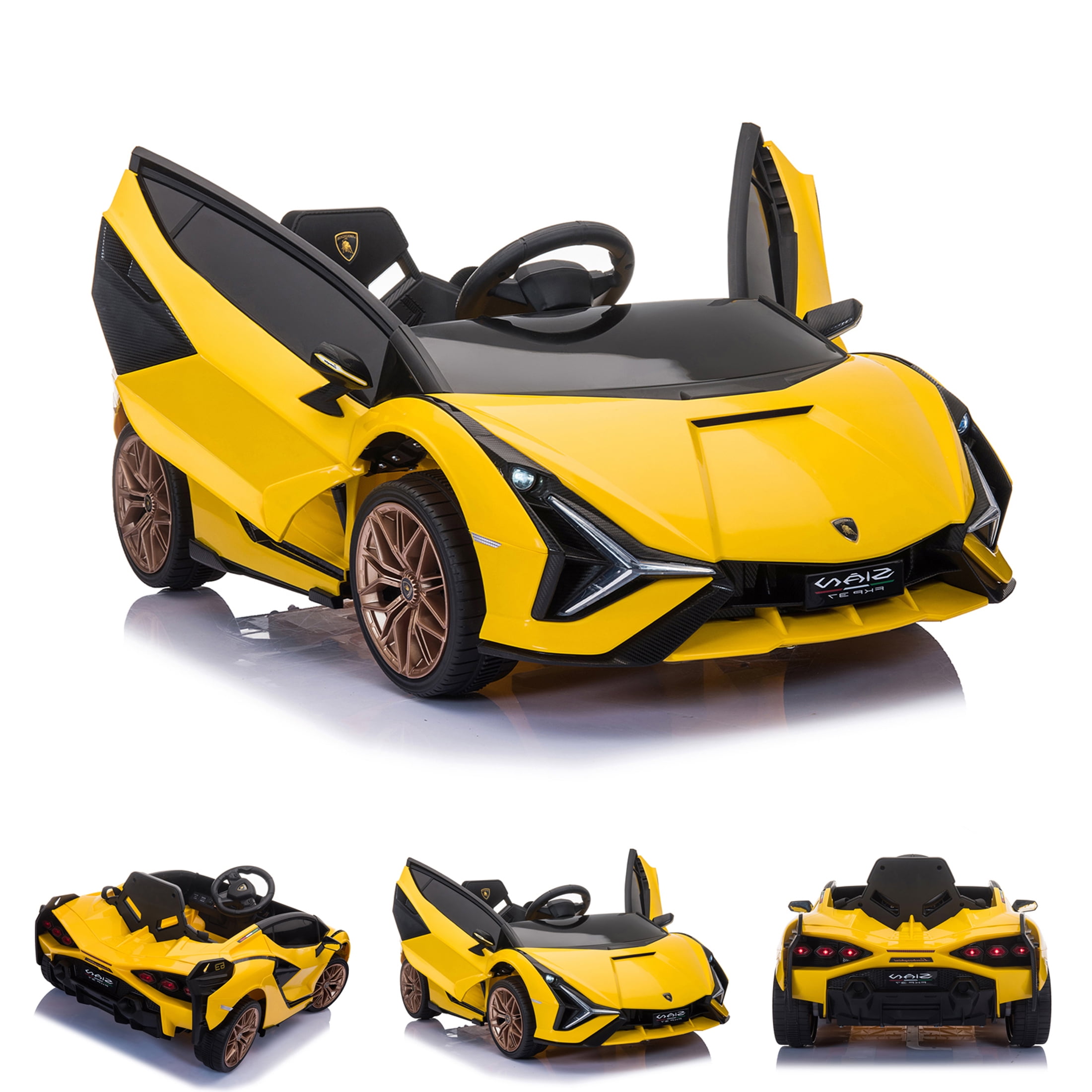 Hikids Kids 12V Electric Ride On Licensed Lamborghini Sian Roadster ...