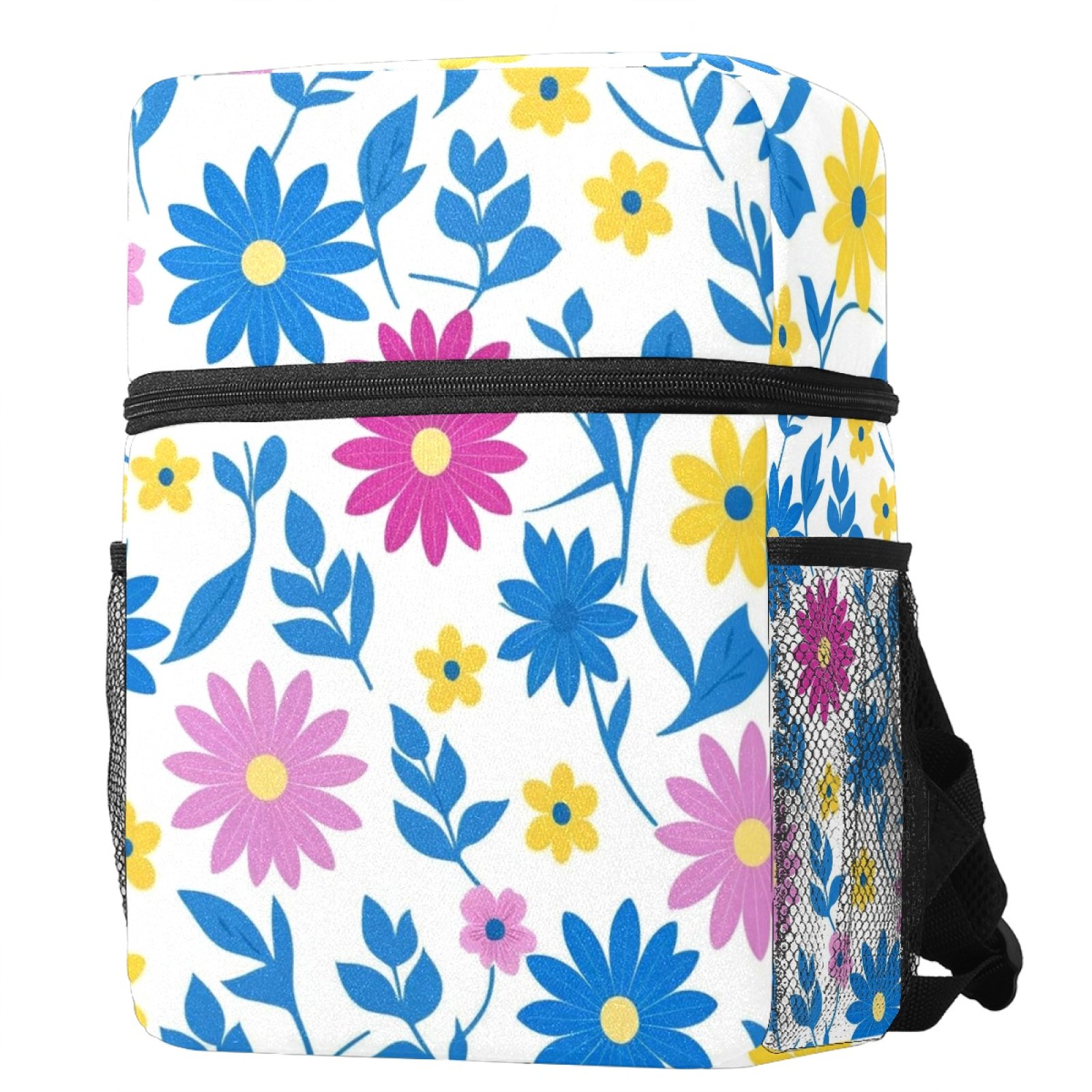 Hiking Backpack,School Backpack,Flip over Rectangular Backpack,Flowers ...