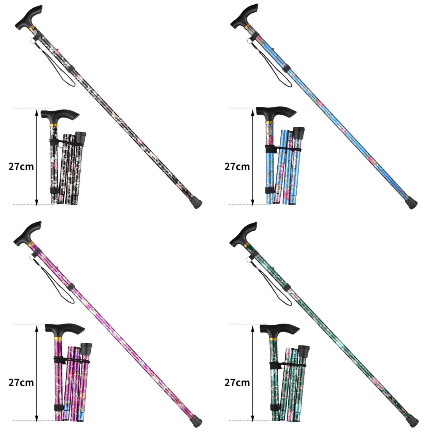 Hiking Camping Mountaineering Poles Printing Walking Stick Telescopic ...