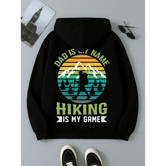 Hiking Dad Hoodie funny hoodies Camping for men regular fit black New ...