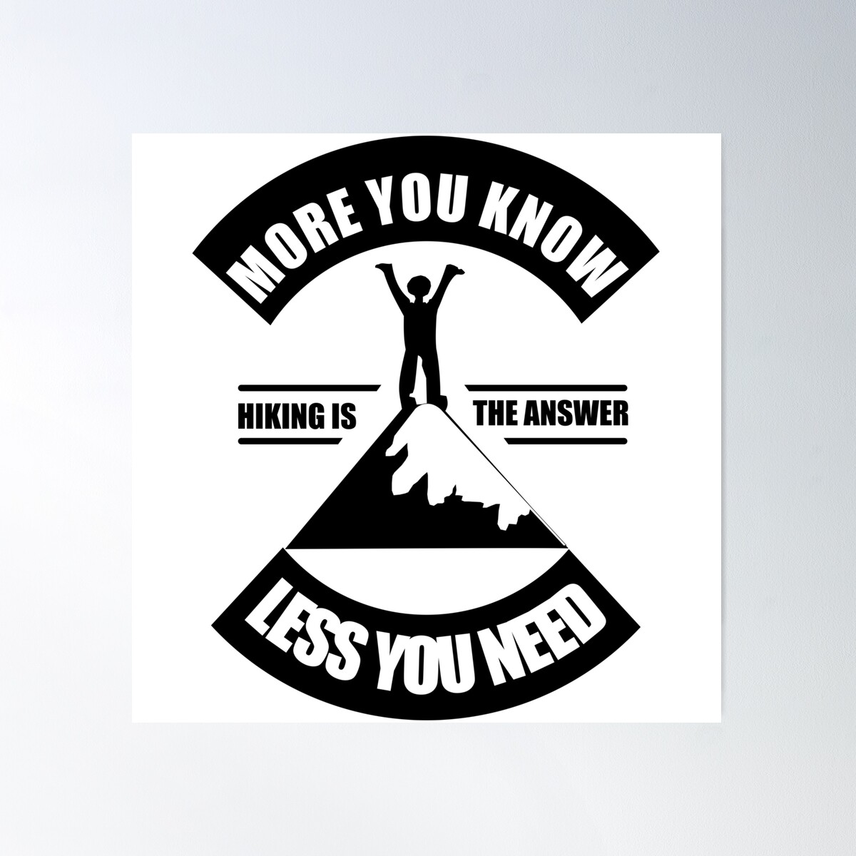 Hiking Is The Answer Poster Wall Art, Modern Wall Decor For Living Room ...