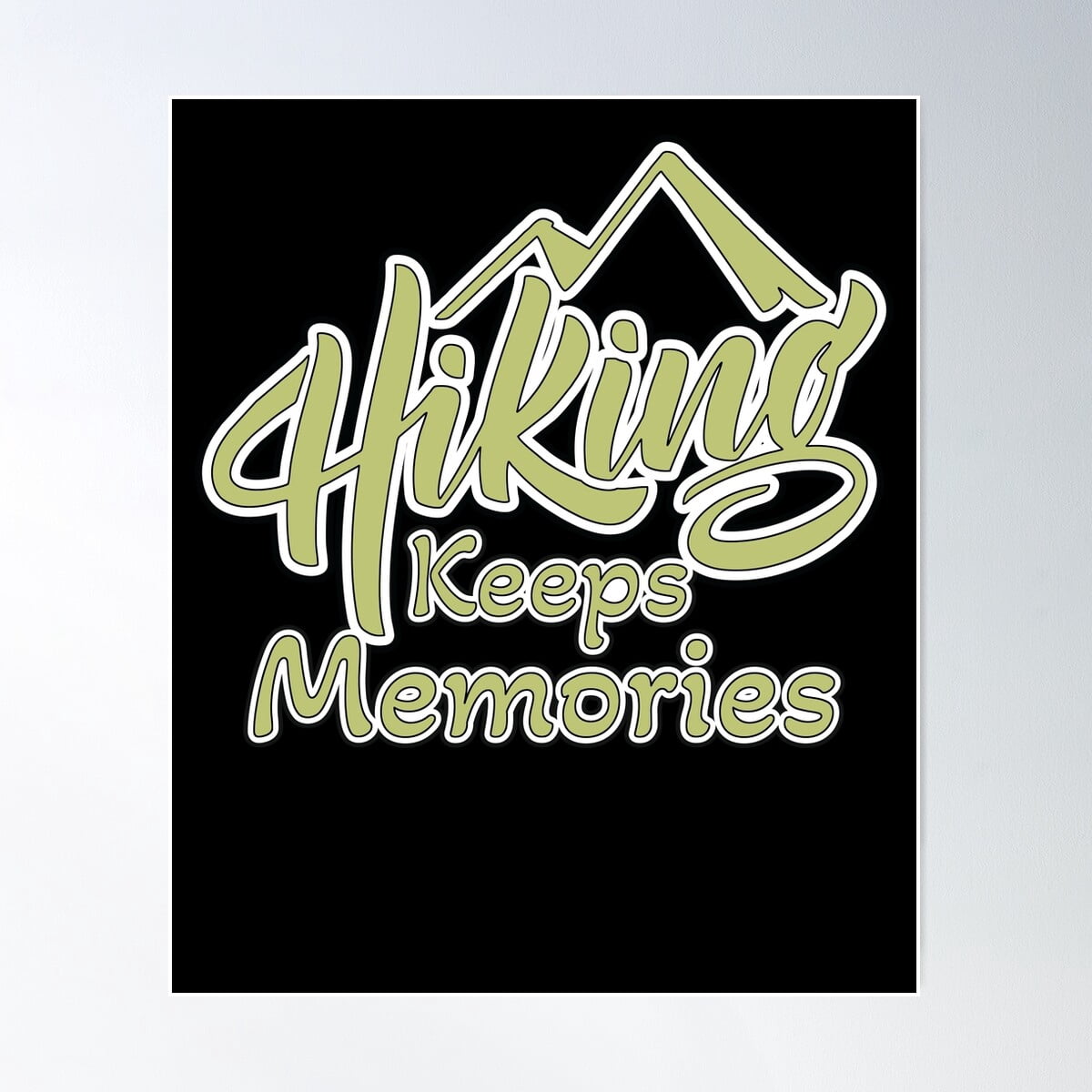 Hiking Keeps Memories Poster Wall Art, Modern Wall Decor For Living ...