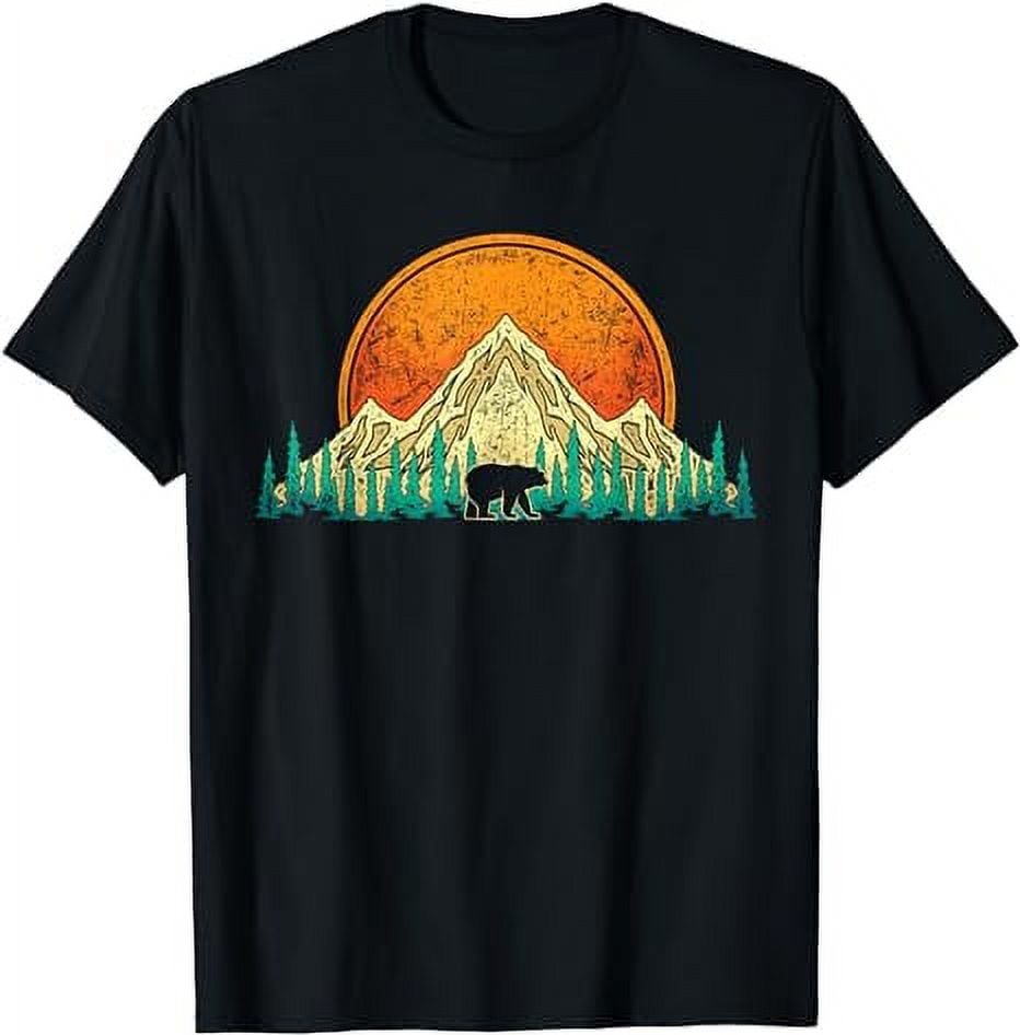Hiking Mountains Nature Trees Outdoor Hiker Wildlife Forest T-Shirt ...