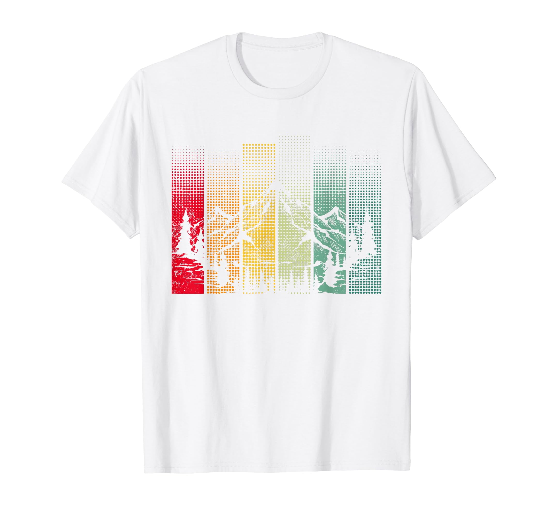 Hiking Mountains Trees Outdoors Nature Wildlife Retro Forest Vintage ...