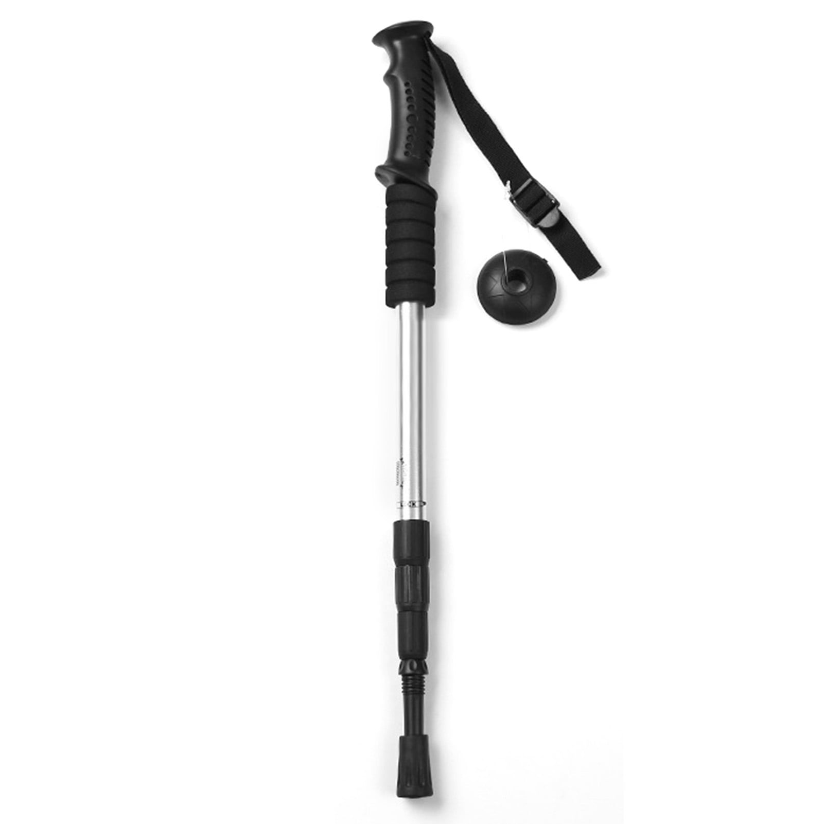 Hiking Poles 4 Sections High Strength Straight Shank Skidproof Handle ...