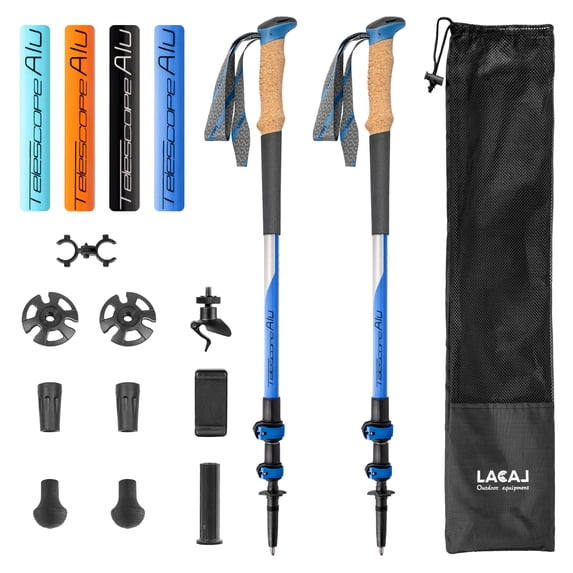 Hiking Poles, Ultra-Light Telescopic Trekking Poles,Portable Walking ...