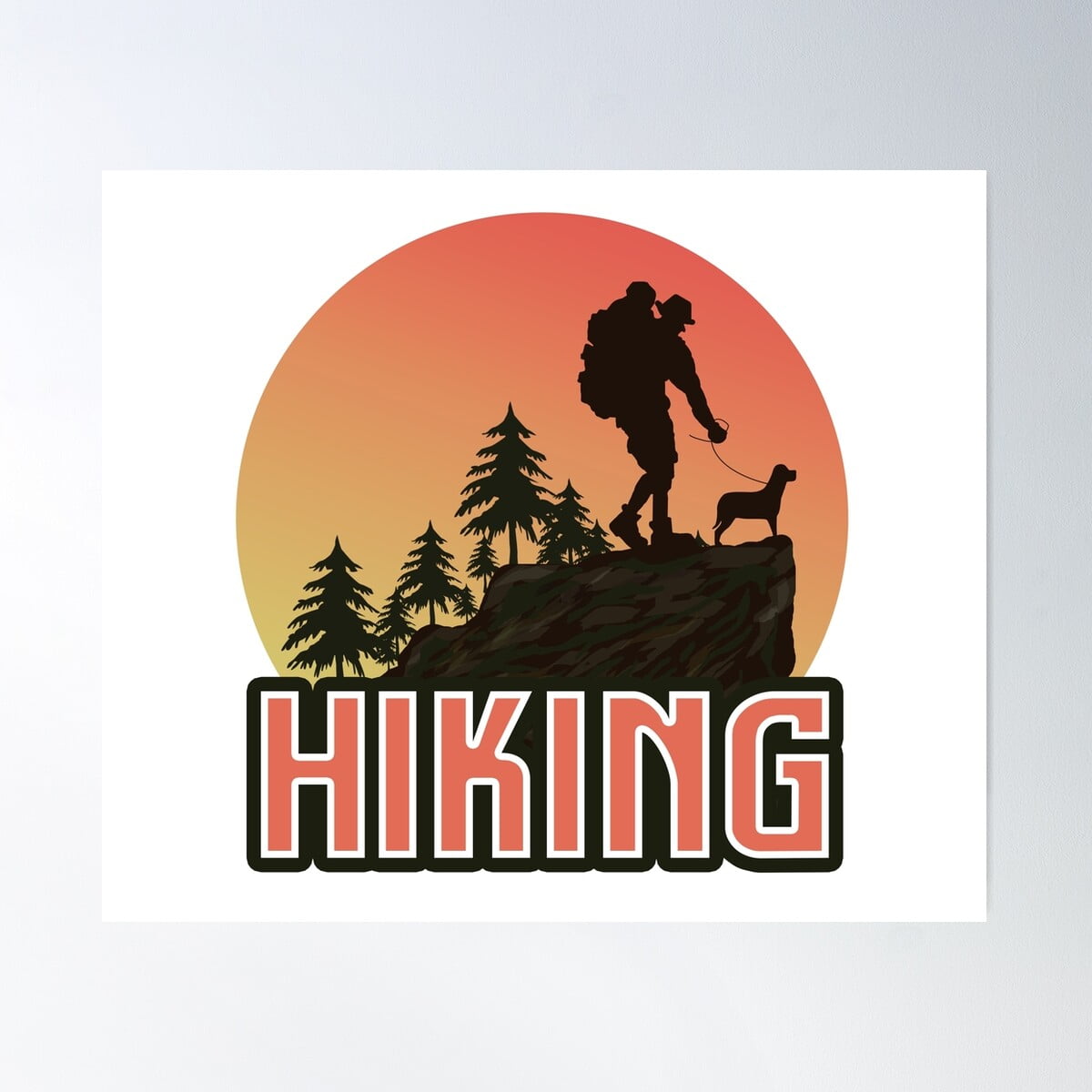 Hiking Poster Wall Art, Modern Wall Decor For Living Room Bedroom ...