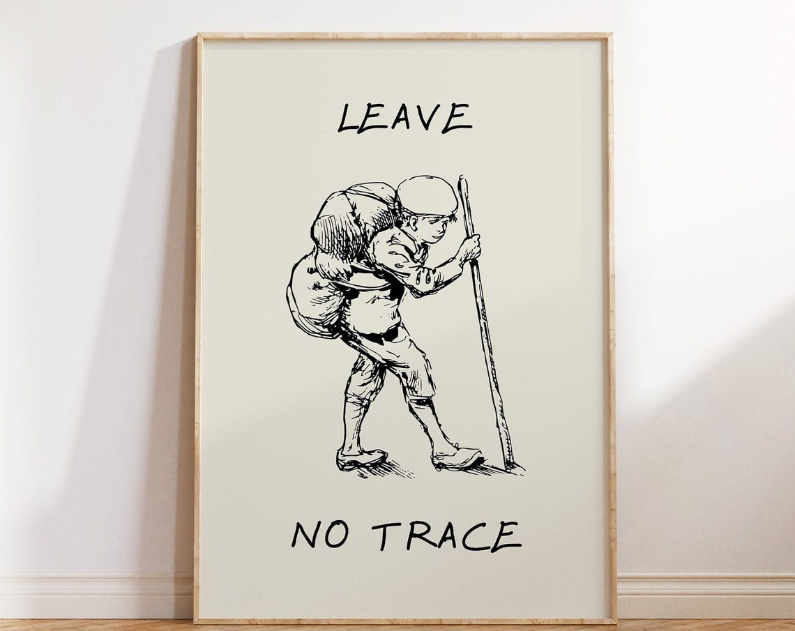 Hiking Print Vintage Camping Poster Adventurer Gift Scout Poster Boys ...