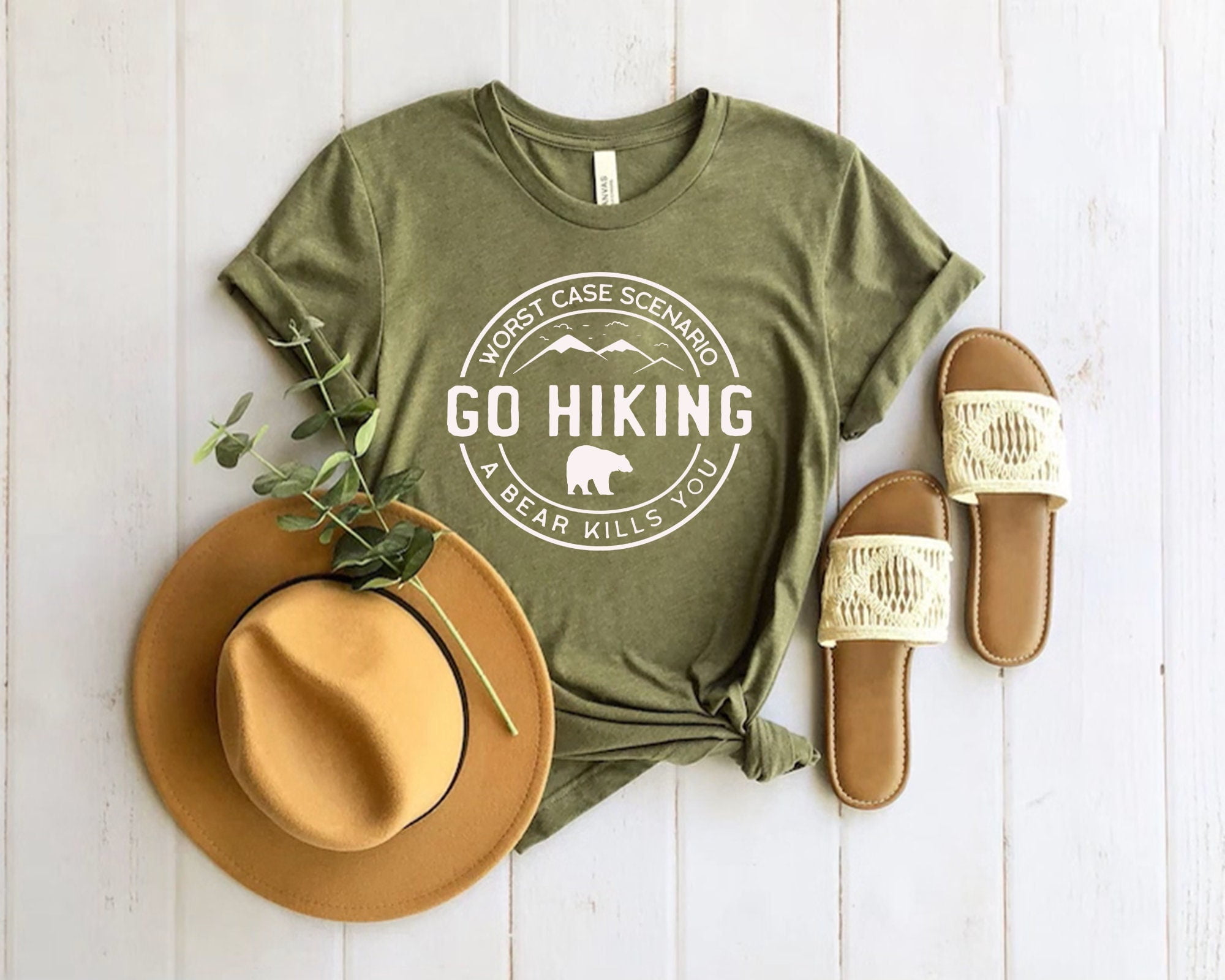Hiking Shirt, Camping Shirt, Adventure Shirt, Go Hiking Bear Kills You ...